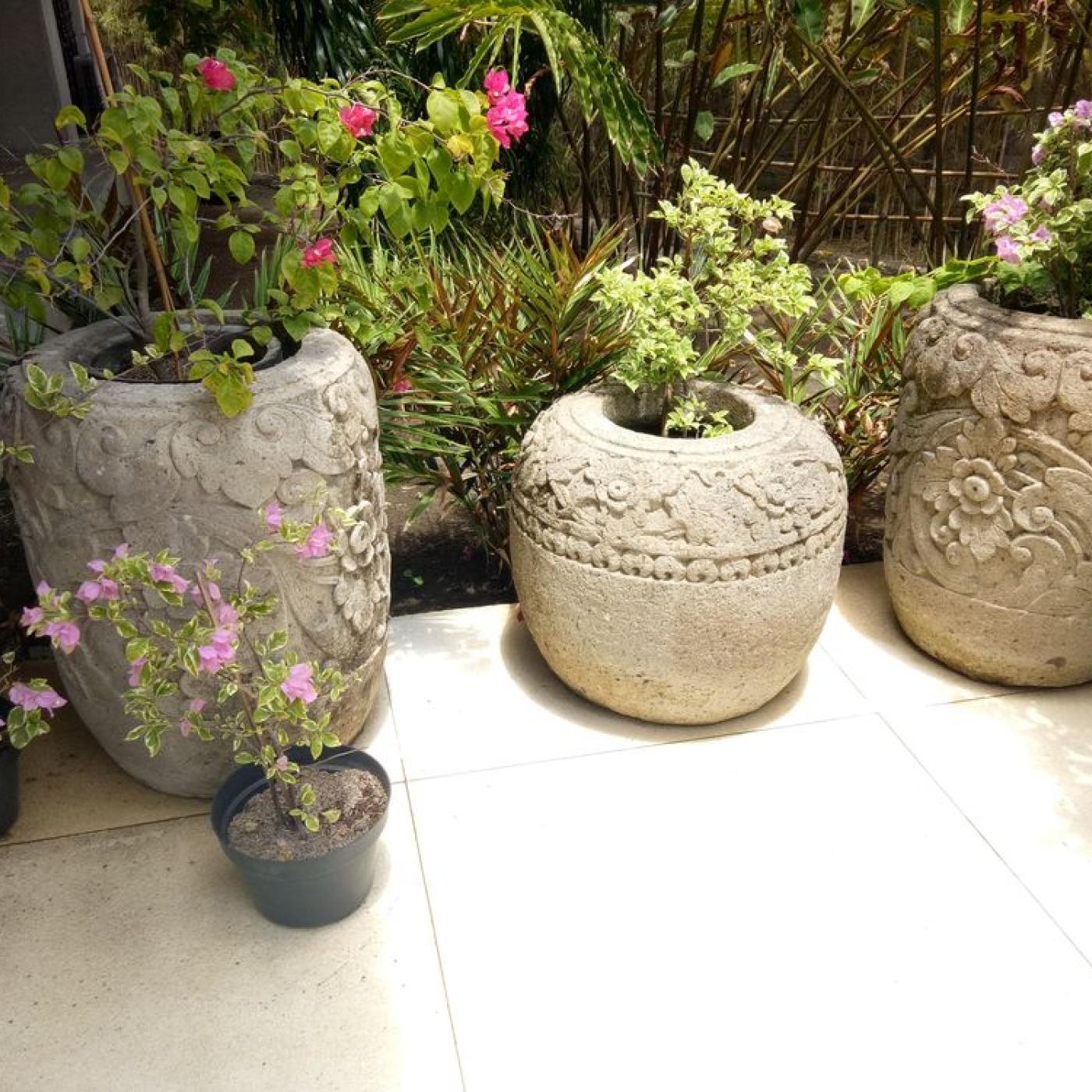Hand Carved Stone Pots | Bali Carving