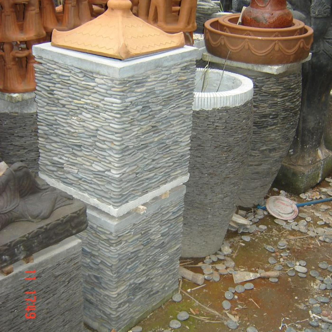 Stone Garden Pot Stands | Bali Carving