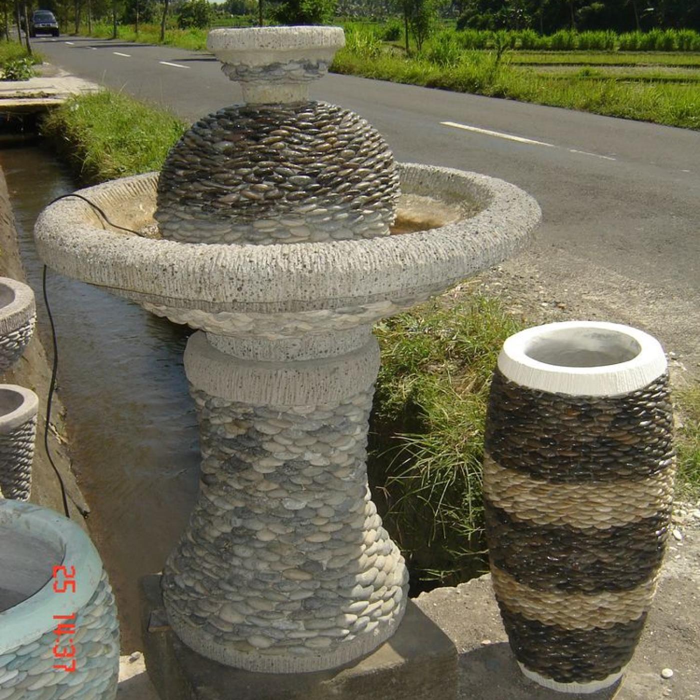 Stacked Stone Planter Pot | Bali Carving